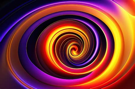 Premium Ai Image Abstract Glowing Swirl Shapes Fantastic Fractal