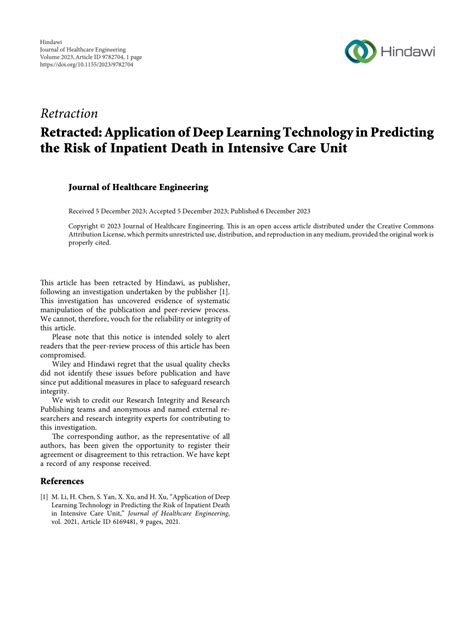 Pdf Retracted Application Of Deep Learning Technology In Predicting