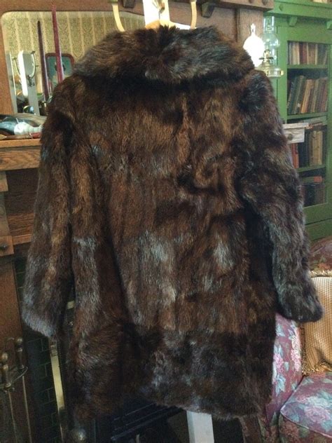 Vintage Very Dark Brown Beaver Fur Coat A481 Jacket With Lining Etsy