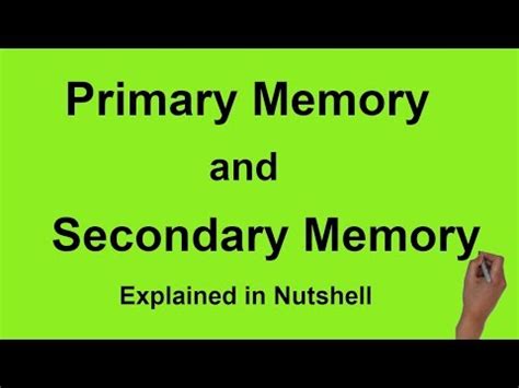 Primary Memory Types And Differences From Secondary Storage Memory Empower Youth