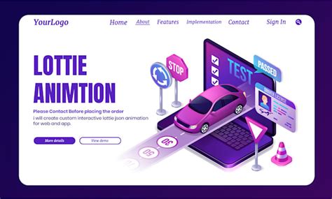 create lottie and website animation and home page animation by