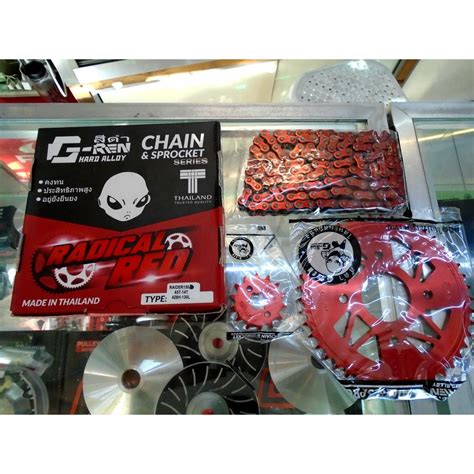 G Ren Thailand Chain Sprocket Set Sniper150 Raider150 Xrm Wave 100