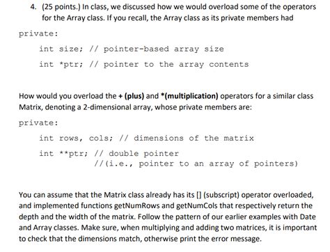Solved 4 25 Points In Class We Discussed How We Would