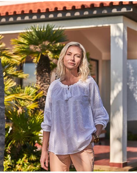 White Tie Neck Blouse Pure Collection