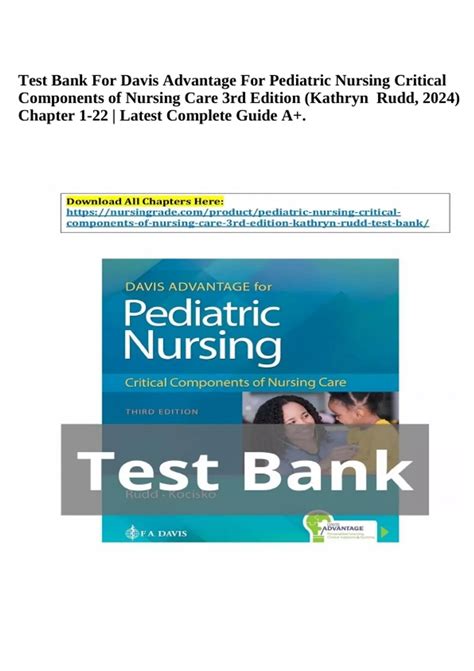 Test Bank For Davis Advantage For Pediatric Nursing Critical Components