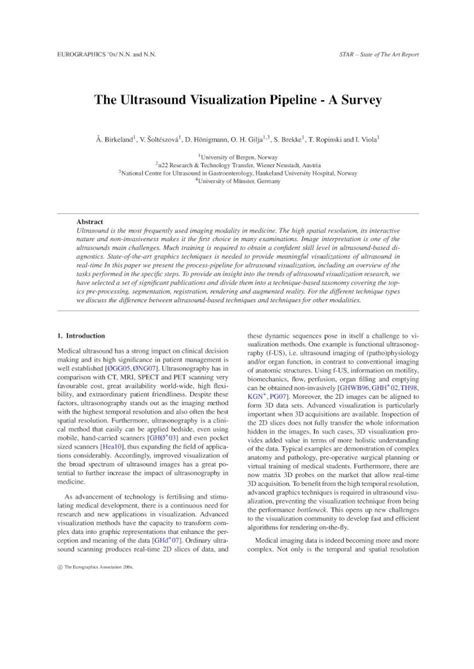 Pdf The Ultrasound Visualization Pipeline A Survey€¦ · The
