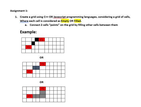 Solved Assignment Create A Grid Using C Or Chegg