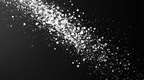 Abstract White Squares On A Black Background Premium Ai Generated Image