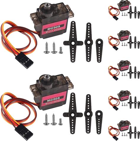 7pcs Mg90s Micro Servo 180° 9g Servo Motor Geared Micro Servo Motor 9g