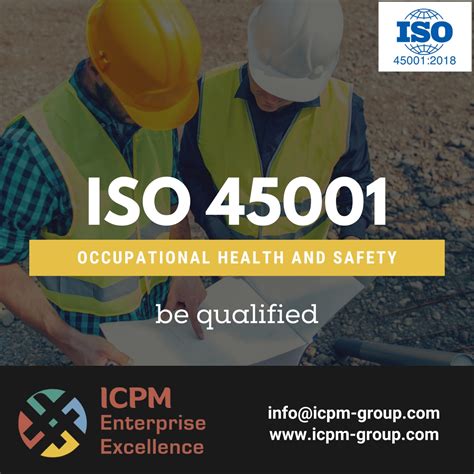 Icpm Group نظام إدارة السلامة والصحة المهنية أيزو 45001
