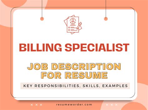 Billing Specialist Job Description For Resume In 2025 Best Examples