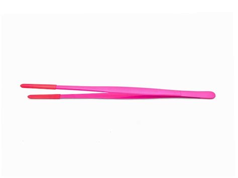 Premium Photo Feeding Tweezer Pvc Rubber Tip Pink Straight