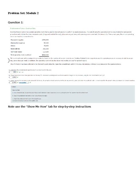 Module 2 Problemset ACC202 Question 1 Note Use The Show Me How Tab For Step By Step Studocu