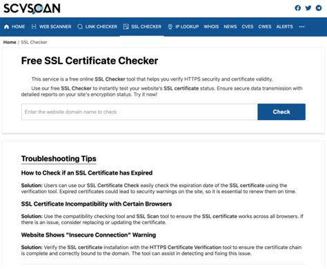Ssl Checker Check Ssl Certificate For Free Labs Shopper Scyscan