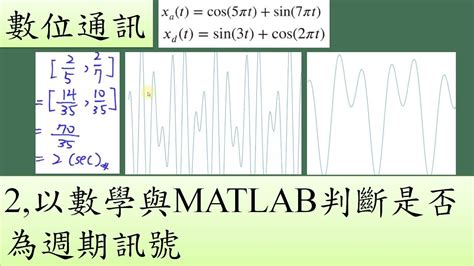 數位通訊 以數學與MATLAB判斷是否為週期訊號 YouTube