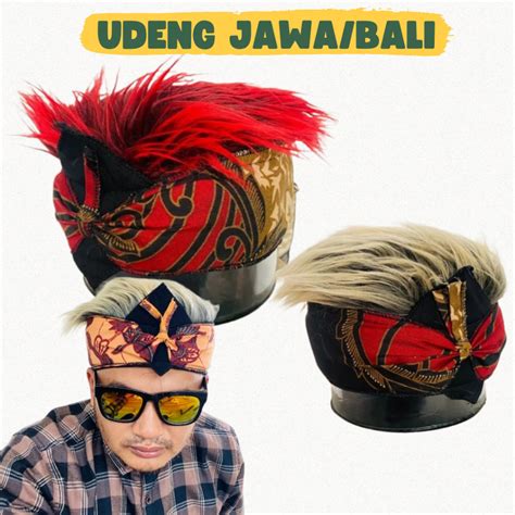 Jual Udeng Jawa Udeng Bali Udeng Rambut Palsu Bulu Korea Shopee