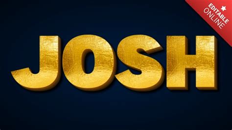 Josh Text Effect Generator