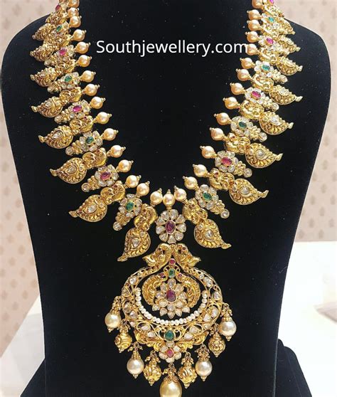 Peacock Mango Nakshi Haram Indian Jewellery Designs