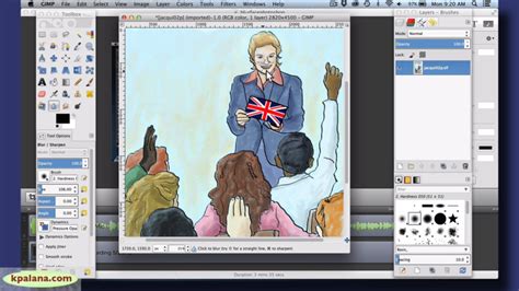 applying gaussian blur in gimp