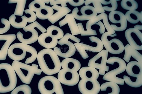 Abstract Mathematical Numbers On A Dark Background Finance And Data Concept Futuristic Digital