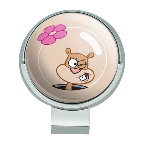 Spongebob Sandy Wink Face Golf Hat Clip With Magnetic Ball Marker