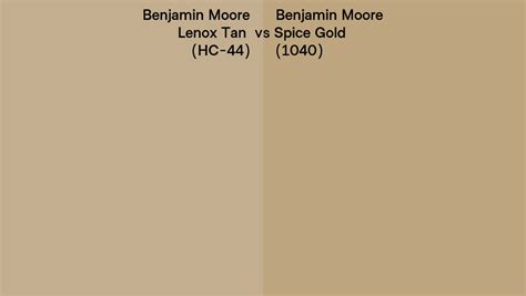 Benjamin Moore Lenox Tan Vs Spice Gold Side By Side Comparison