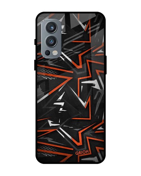 Buy Abstract Printed Premium Glass Cover For OnePlus Nord G Impact Resistant Matte Finish