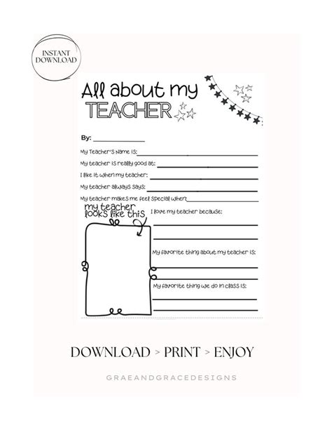 Teacher T Teacher Appreciation Week Printable Teacher Survey