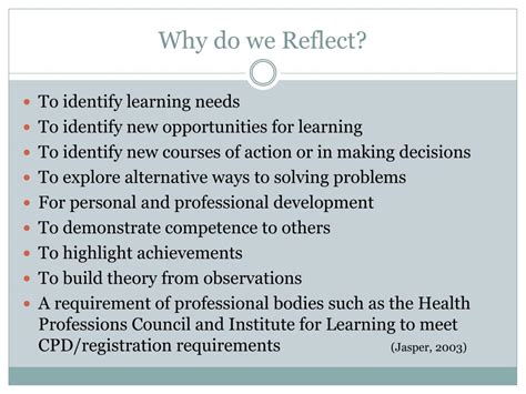 Ppt Reflective Practice Powerpoint Presentation Free Download Id5825675