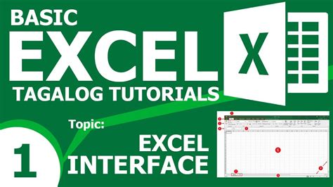1 Excel Interfaceexcel Tagalog Tutorial Youtube