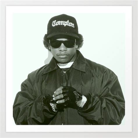Society6 Eazy Compton Rap Society6 Gangsta Rap California Cpt 6t Art Print By