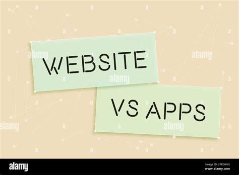 Text Sign Showing Website Vs Apps Concept Meaning Doubt Between Using A Webpage Or An Online