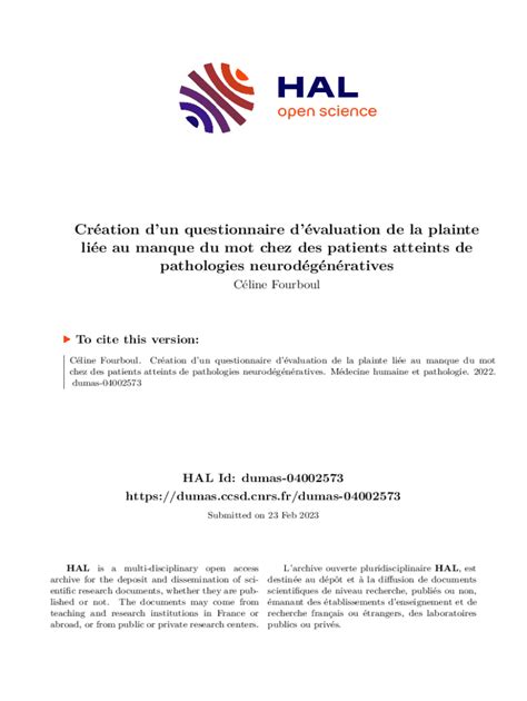 Remplissable En Ligne Cration D Un Questionnaire D Valuation De La