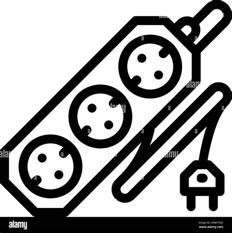 Cord Socket Line Icon Vector Illustration Stock Vector Image And Art Alamy