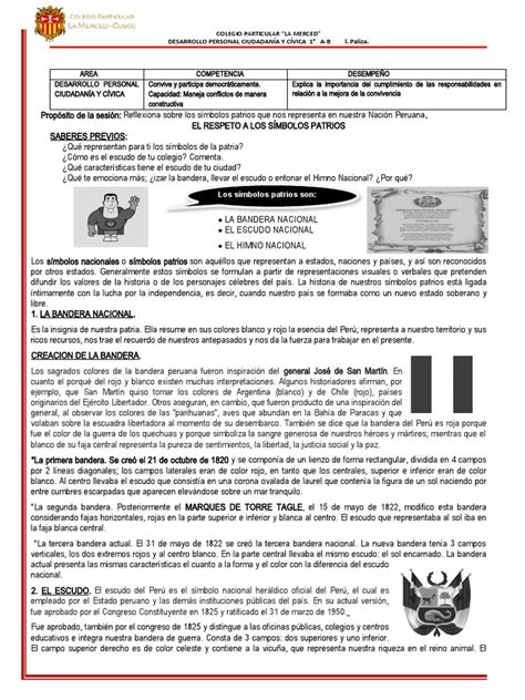 Tema 5 Respeto A Los Símbolos Patrios Pdf