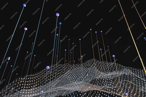 Premium Photo 3d Rendering Flow Dot With Gradient Background