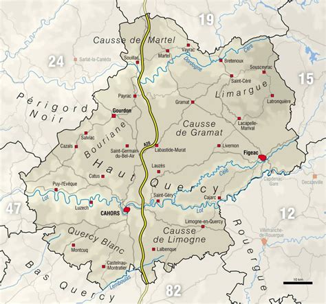 Carte Du Lot Lot Carte Du D Partement Villes Sites Touristiques