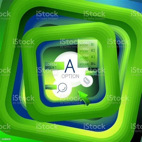 회전 소용돌이 평방 배경 블렌딩 효과 샘플 Infographics 또는 슬로건을 스테핑과 사각형 색상 비즈니스 프레 젠 테이 션 템플릿입니다 벡터 추상적인 배경 3차원