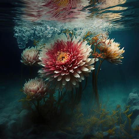 Underwater Flowers Beautiful Desktop Free Underwater Floral Display