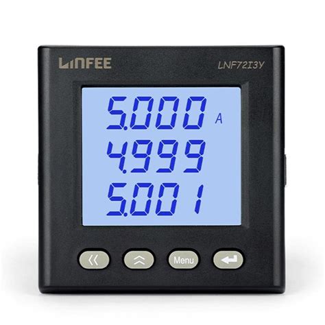 Lnf72i3y 400v 96 96mm Lcd Display Support Rs485 Three Phase Panel Mounted Ammeter Ammeter And