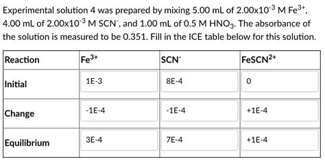 Solved Calculate The Equilibrium Constant K For Each Of