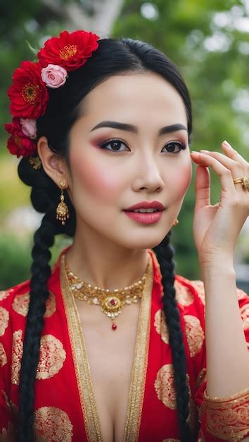 Elegant Asian Beauties Collection Premium Ai Generated Image