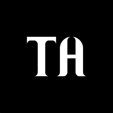TA T A Letter Logo Design Initial Letter TA Linked Circle Uppercase