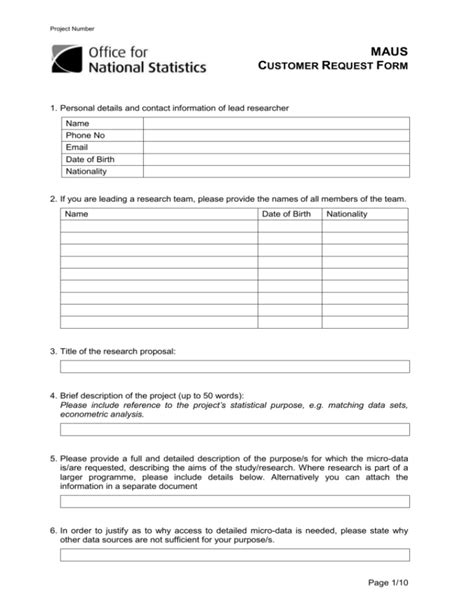 Customer Request Form Crf Pages
