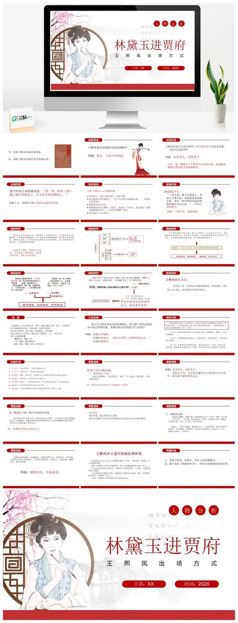 人物介绍ppt《红楼梦》王熙凤 Pptcat