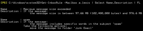 Managing Users Outlook Rules Using PowerShell