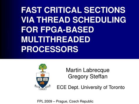 ppt fast critical sections via thread scheduling for fpga based
