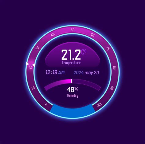 Thermostat And Smart Temperature Control Dial 12484332 Vector Art At Vecteezy