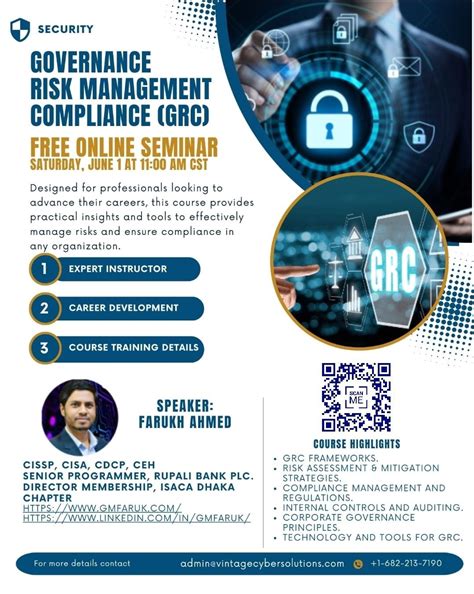 G M Faruk Ahmed Cissp Cisa Cdcp On Linkedin Grc