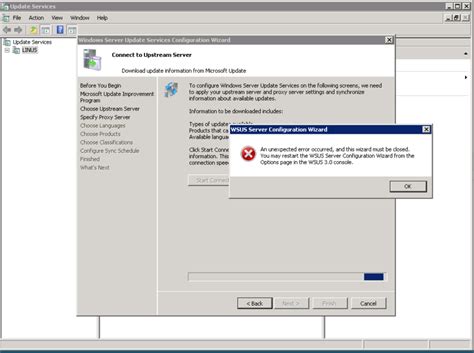 WSUS Unexpected Error Windows Spiceworks Community